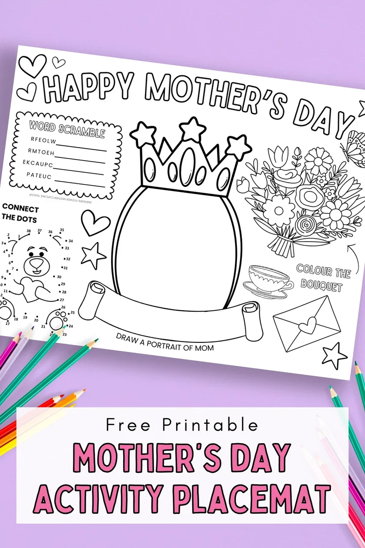 Free Printable Mother's Day Activity Placemat — Gathering Beauty