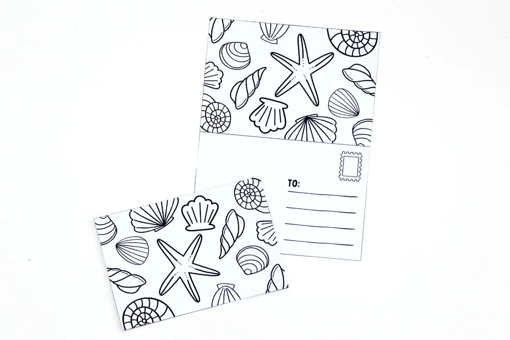Free Printable Summer Colouring Postcards — Gathering Beauty