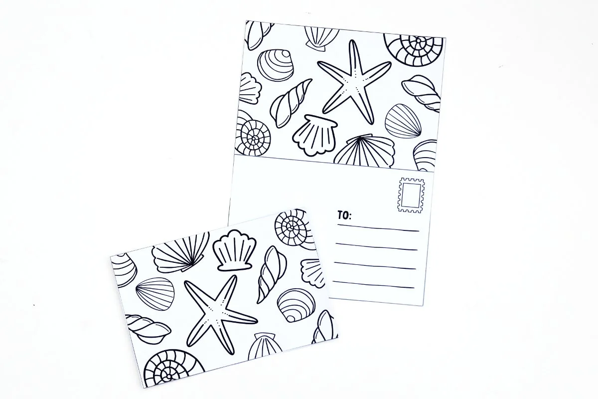 Free Printable Summer Colouring Postcards — Gathering Beauty