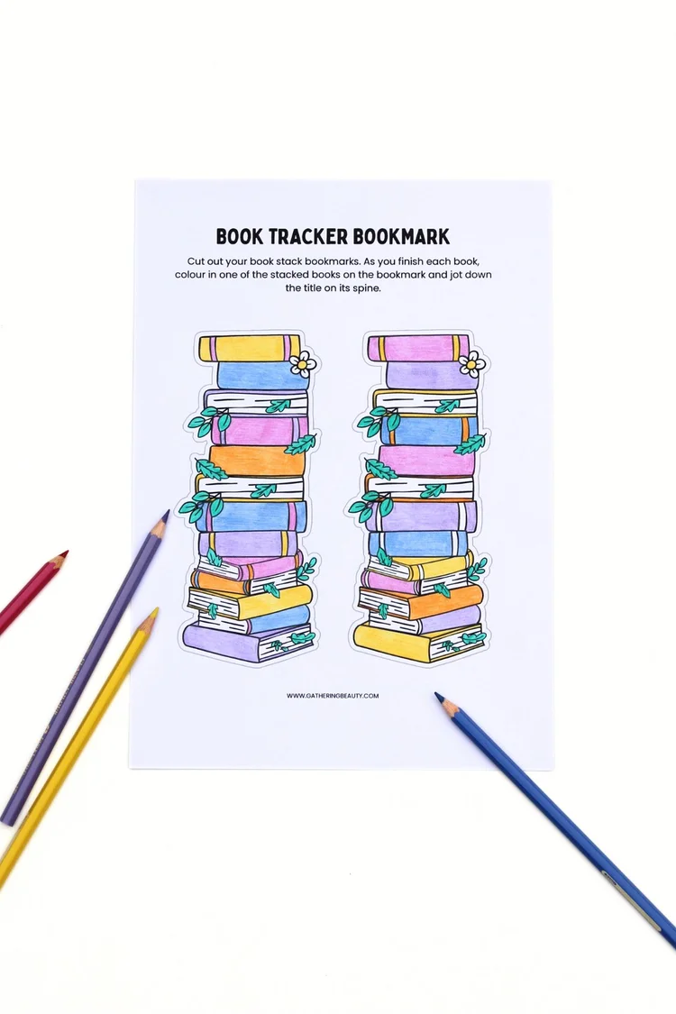 Free Printable Book Tracker Bookmark — Gathering Beauty