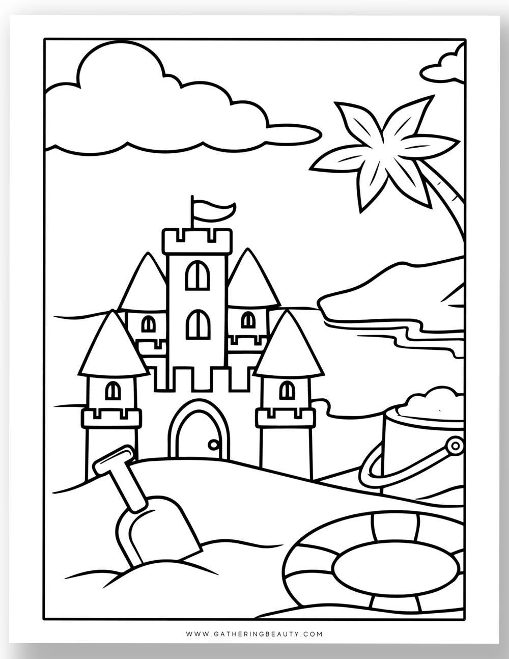 Free Printable Beach Colouring Pages For Summer — Gathering Beauty