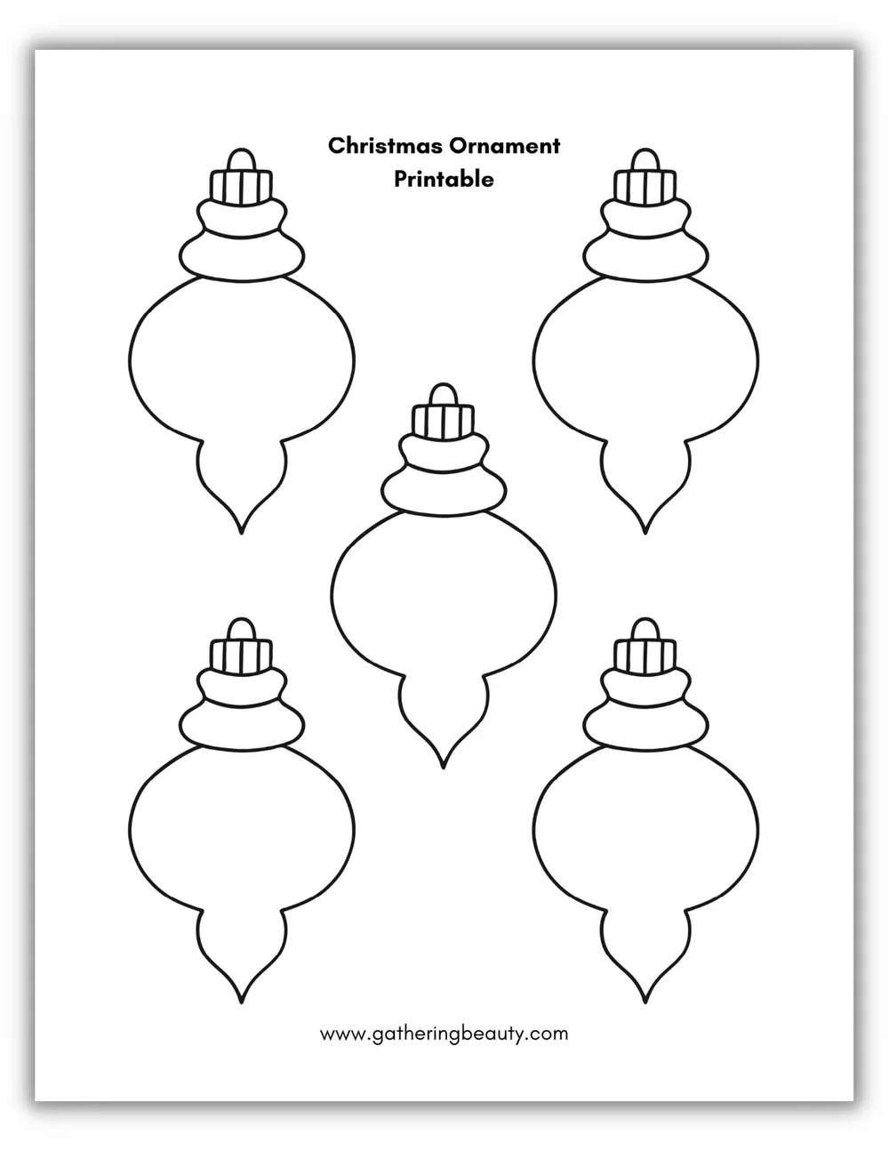 Christmas Ornament Printable — Gathering Beauty
