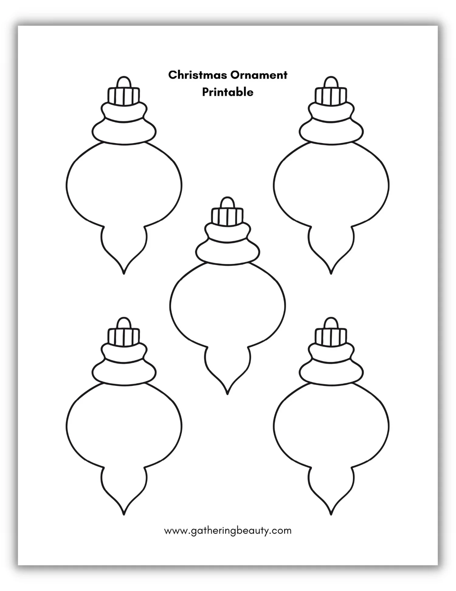 Christmas Ornament Printable — Gathering Beauty
