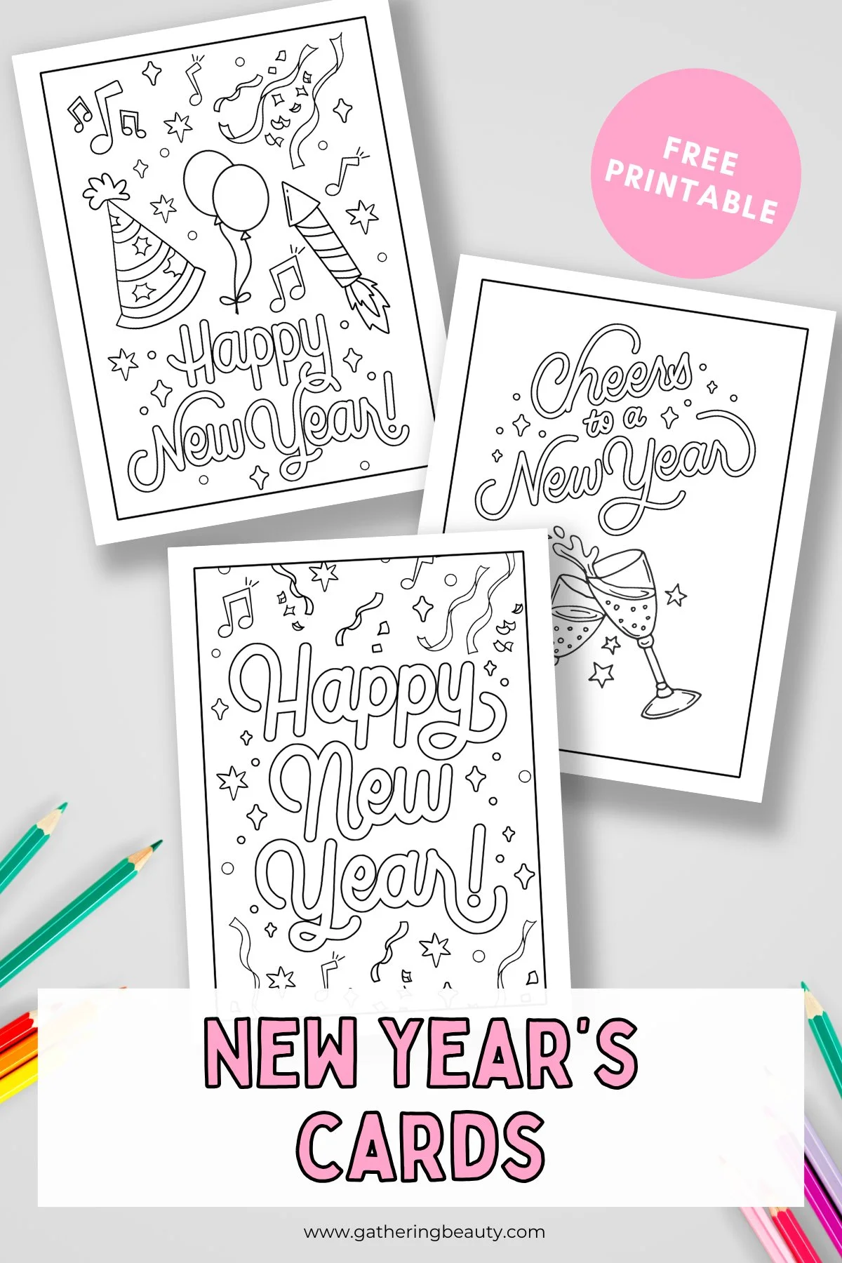 Free Printable New Years Cards — Gathering Beauty
