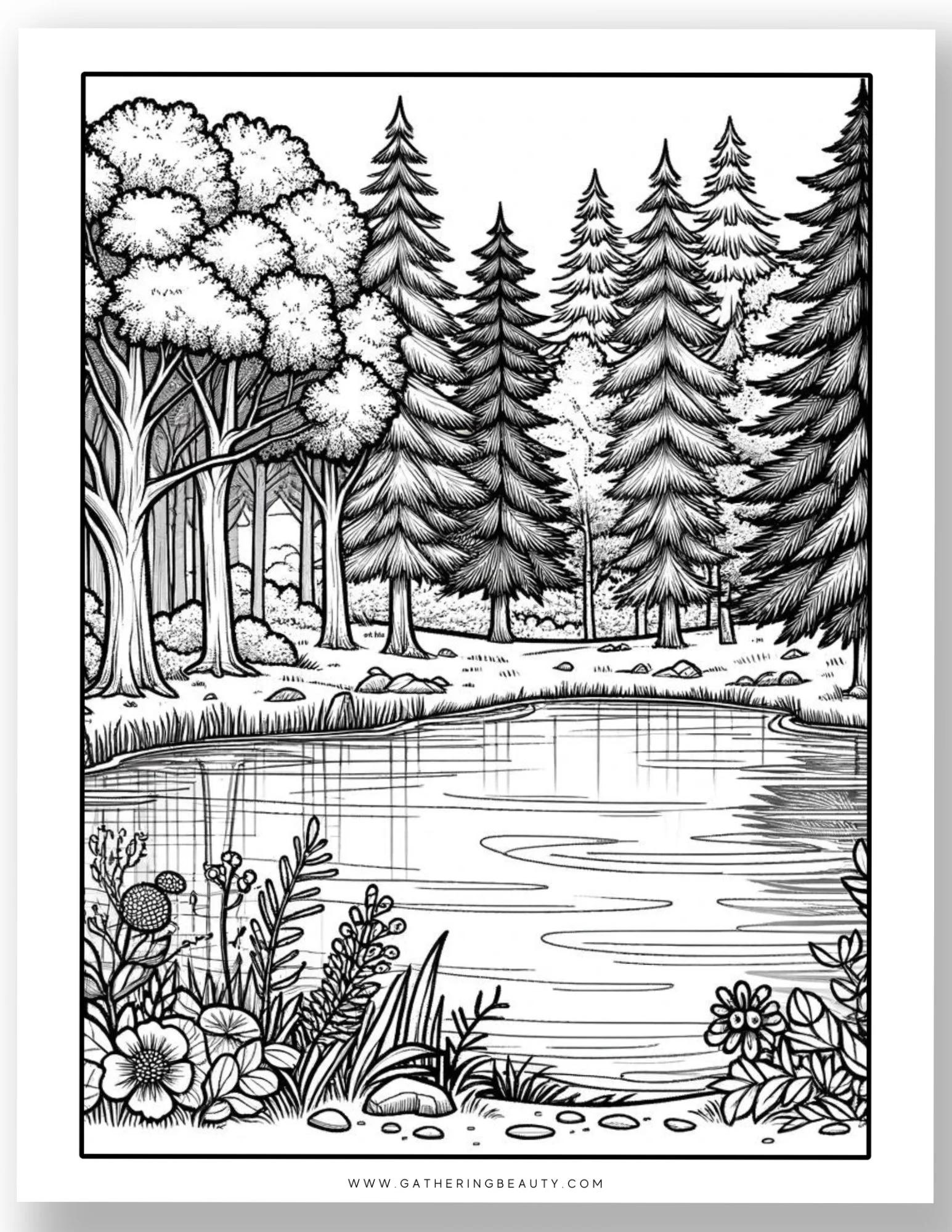 Forest Colouring Pages - Free Printable — Gathering Beauty