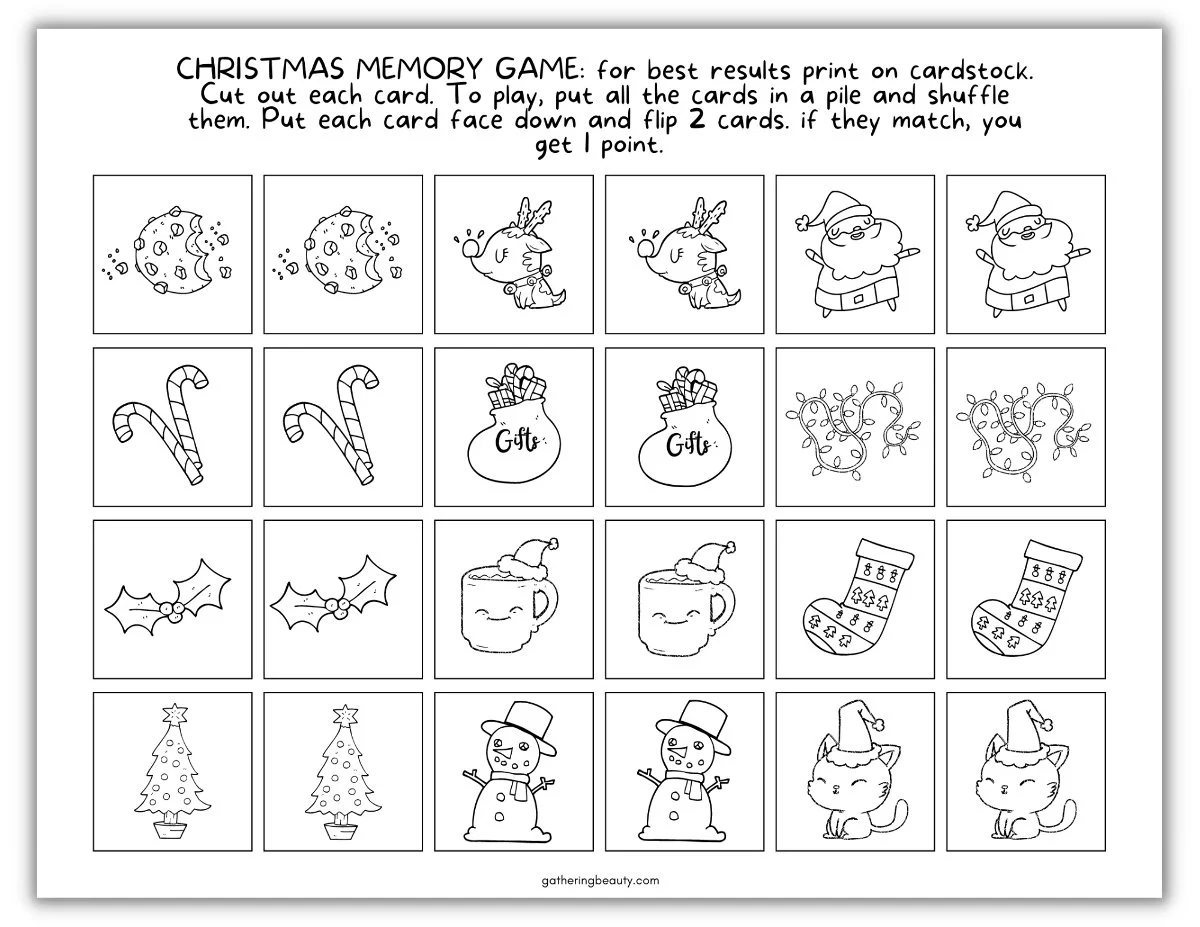Christmas Coloring Activities For Kids - Free Printable — Gathering Beauty