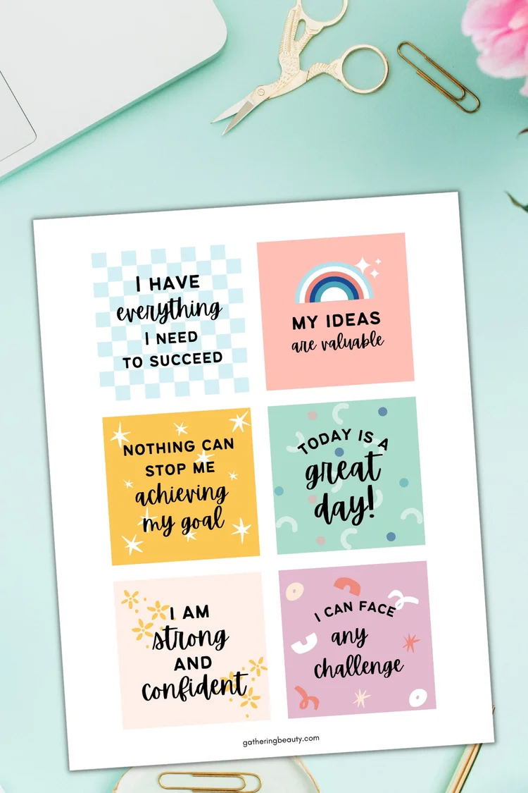 Free Printable Positive Affirmation Cards — Gathering Beauty