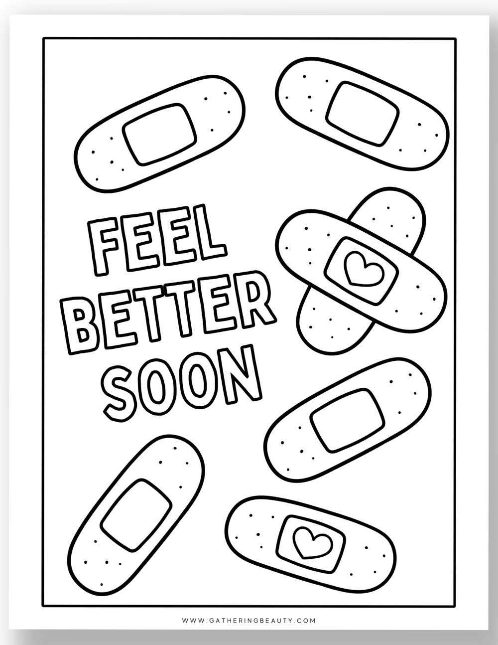Free Printable Get Well Soon Colouring Pages — Gathering Beauty