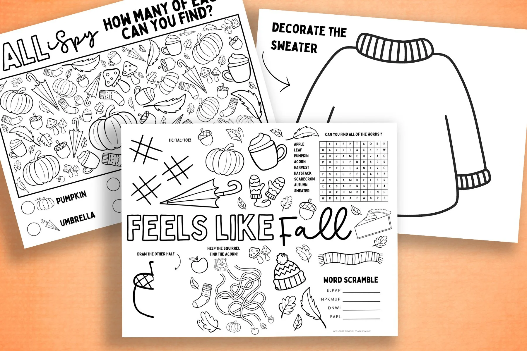 Free Printable Fall Placemats — Gathering Beauty