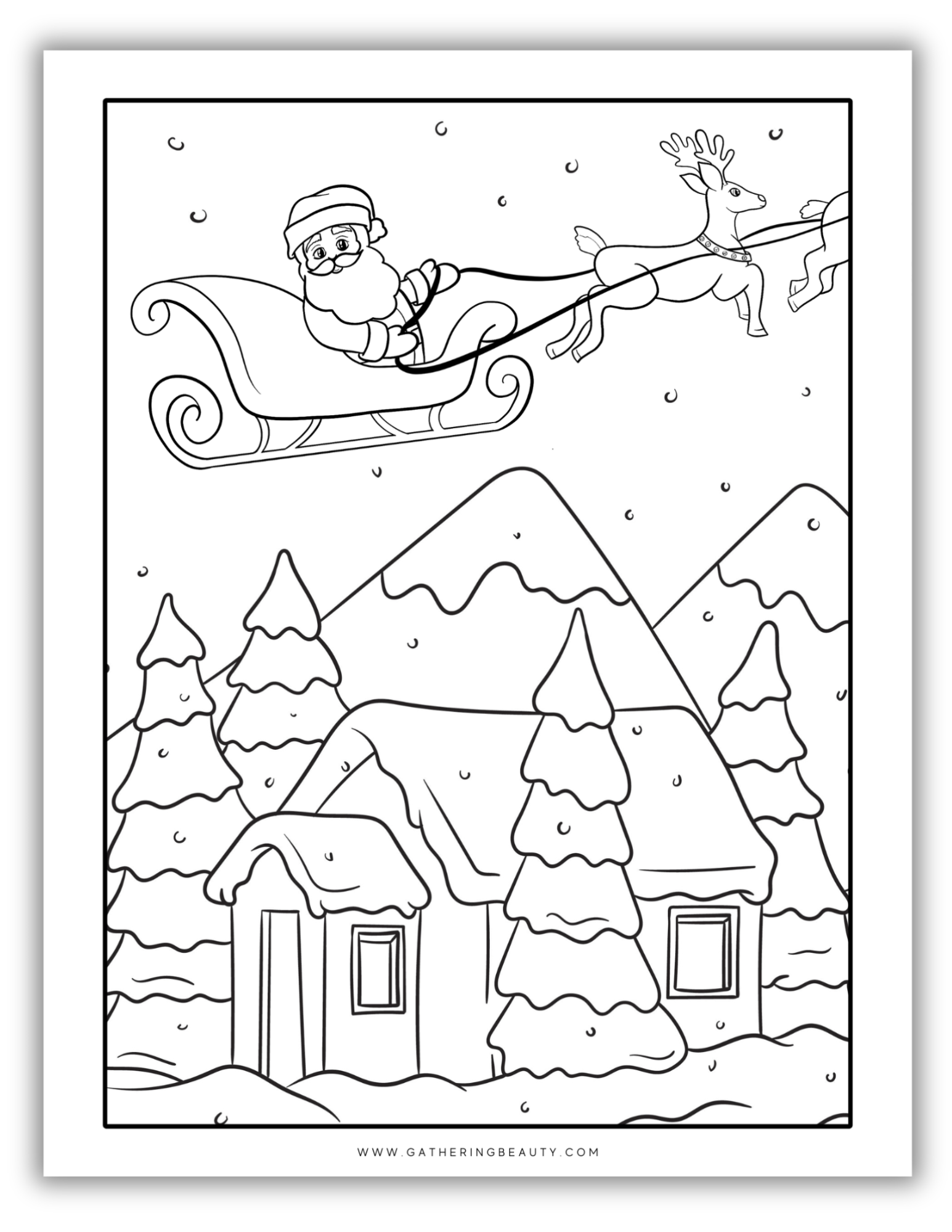 Printable Christmas Colouring Pages For Kids — Gathering Beauty