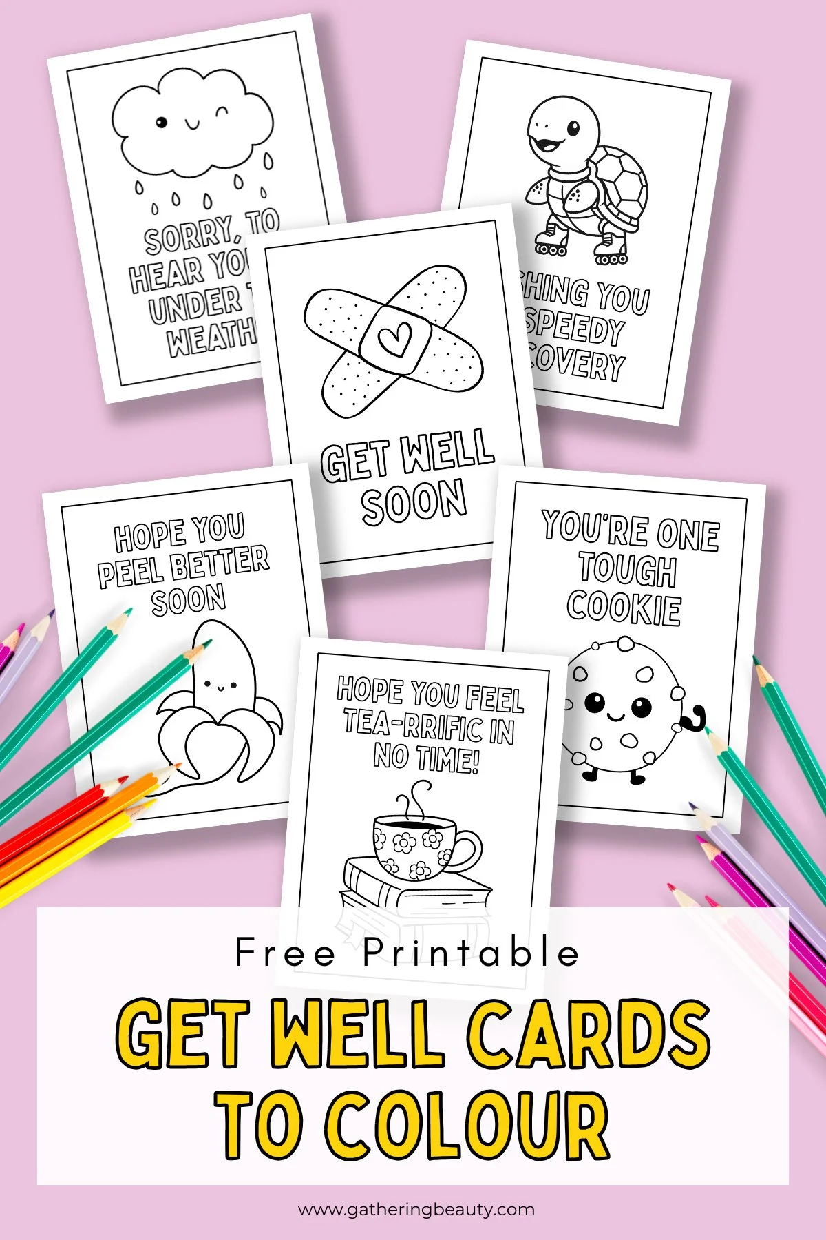 Free Printable Get Well Cards To Colour — Gathering Beauty