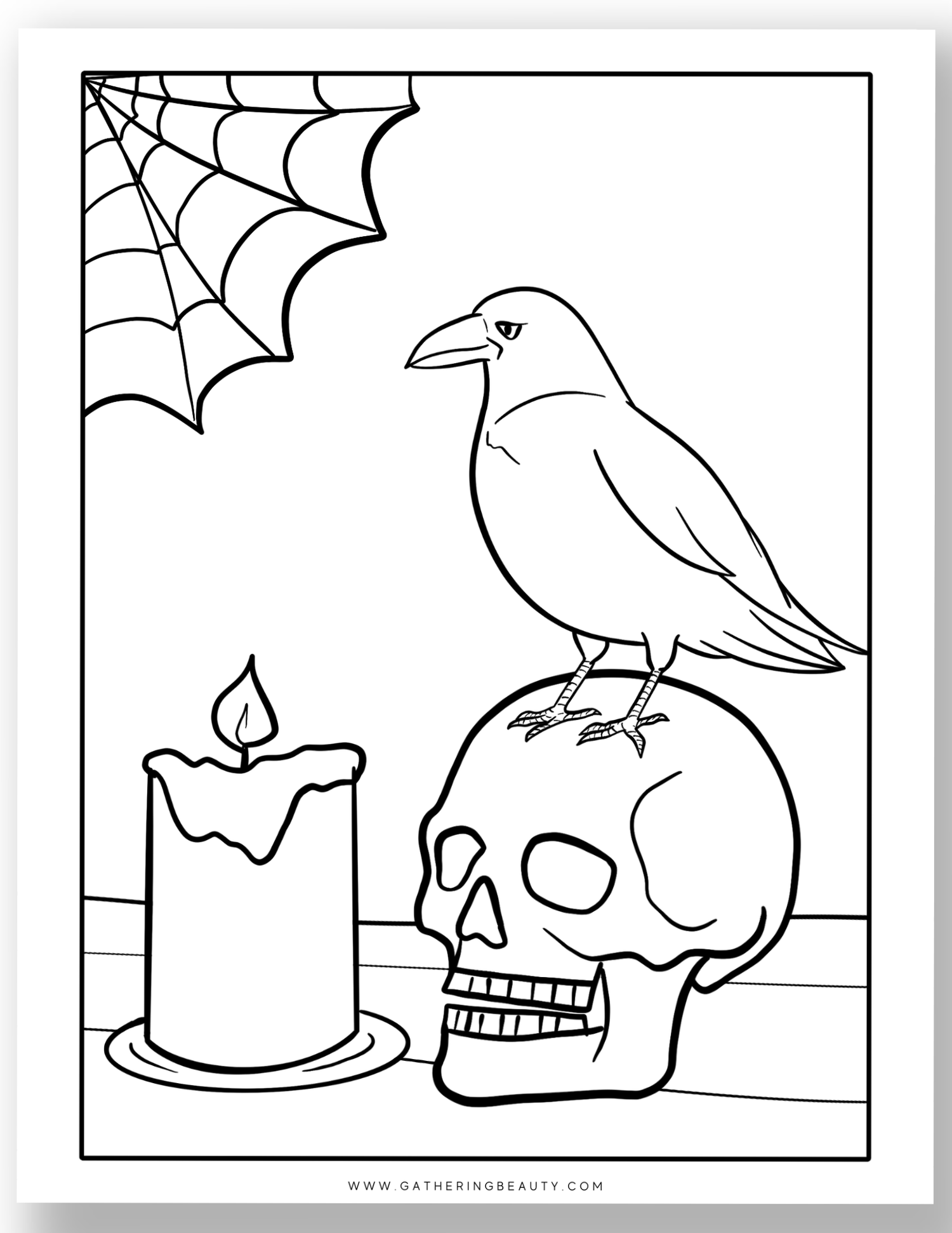 Free Printable Halloween Colouring Pages — Gathering Beauty