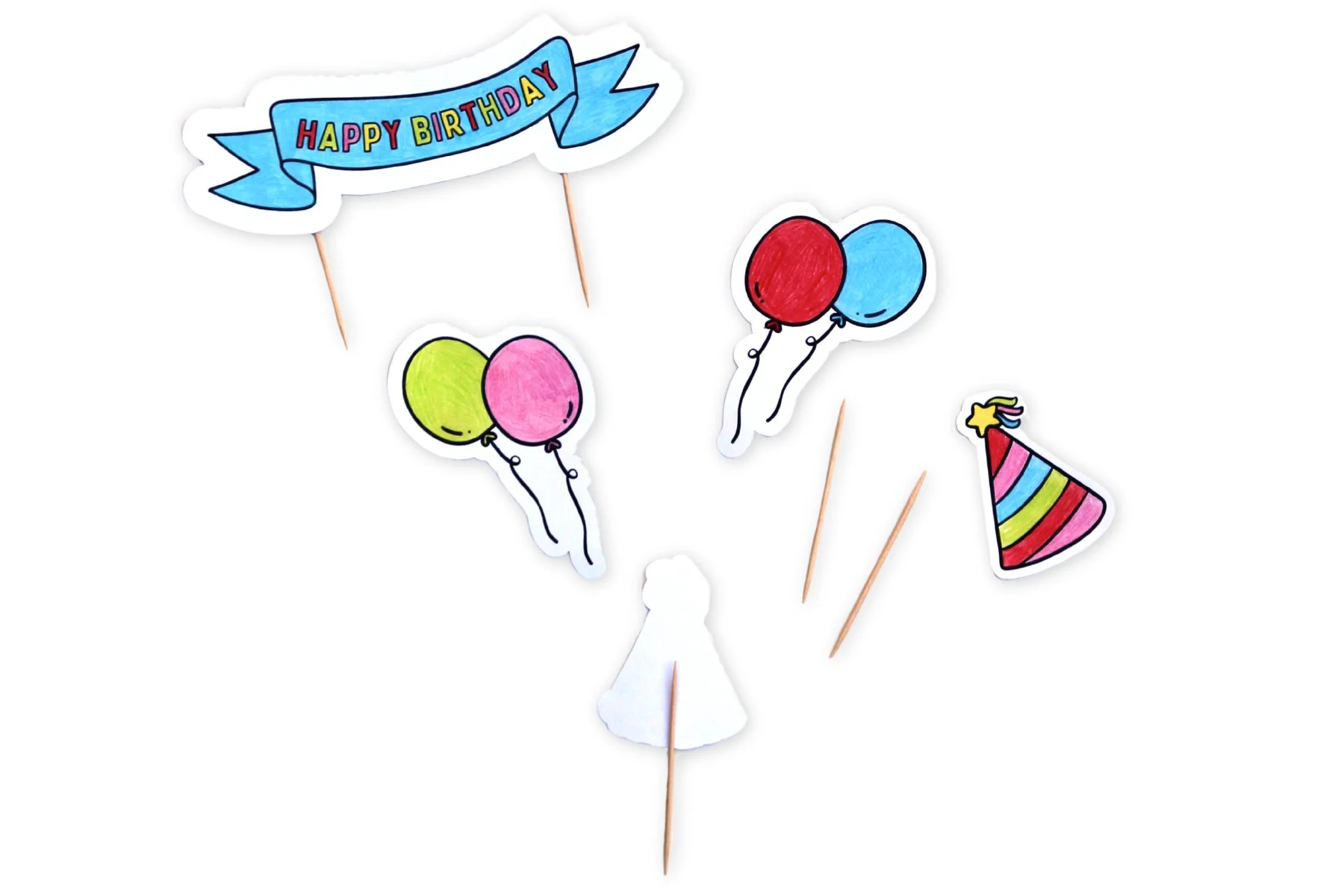 Free Printable Happy Birthday Cake Topper — Gathering Beauty