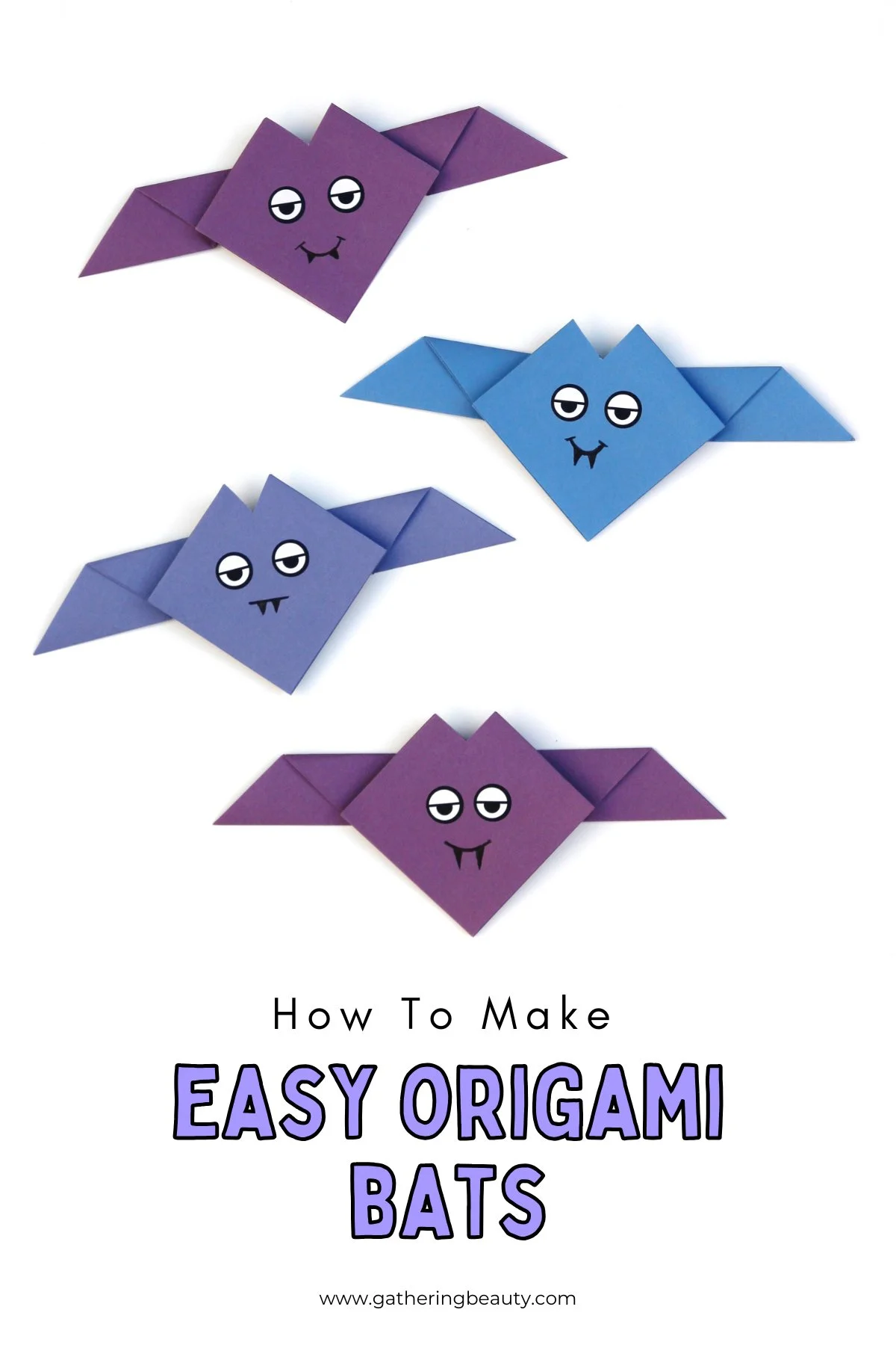 Easy Origami Bats For Halloween — Gathering Beauty