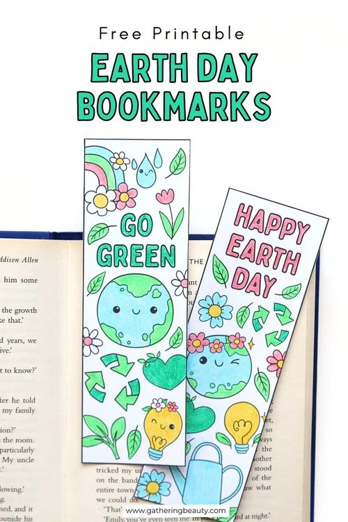 Free Printable Earth Day Bookmarks — Gathering Beauty