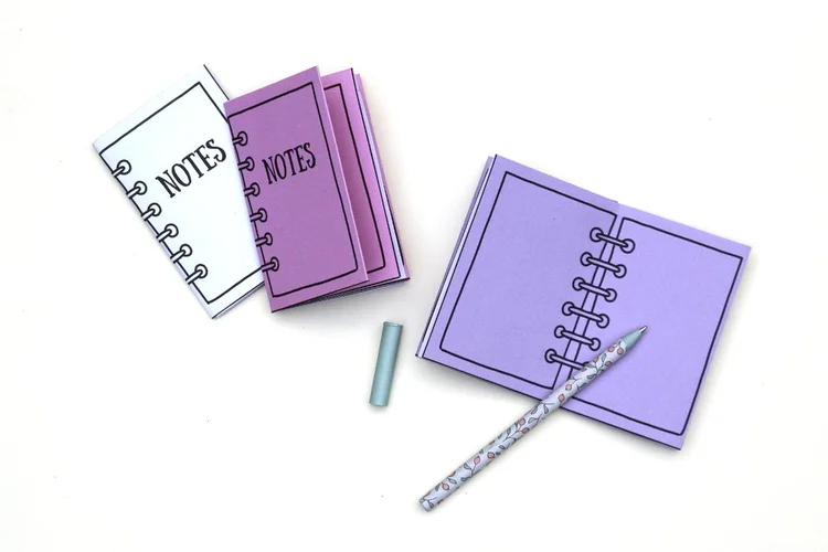 DIY Mini Notebooks Using One Sheet Of Paper - Free Template — Gathering ...