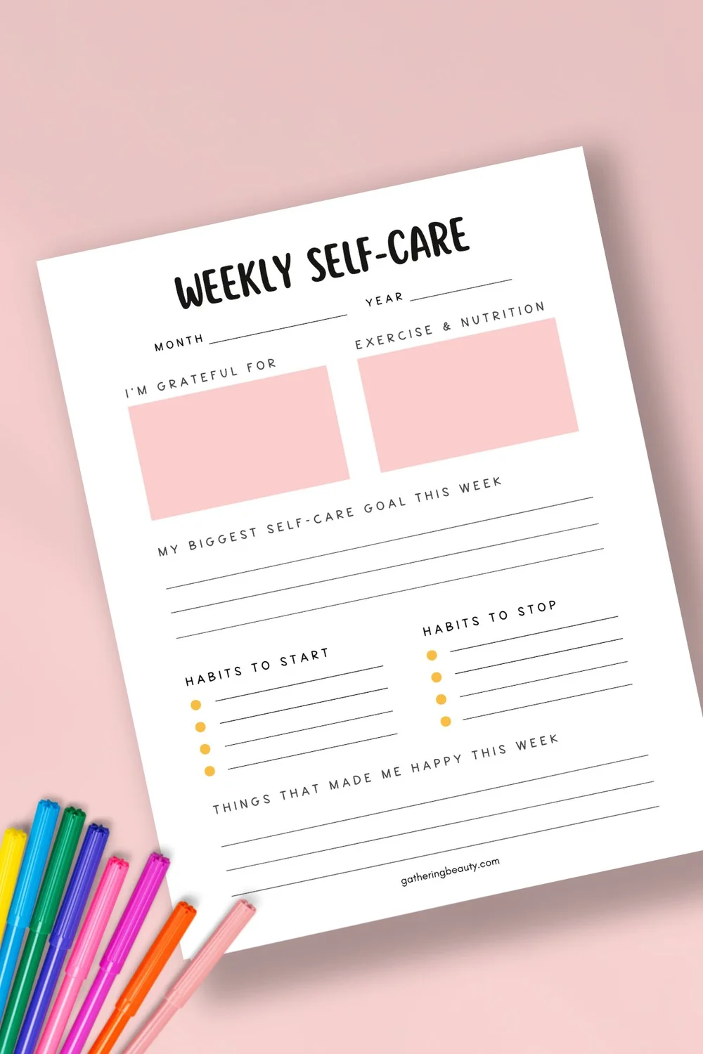 Free Printable Self Care Planner — Gathering Beauty