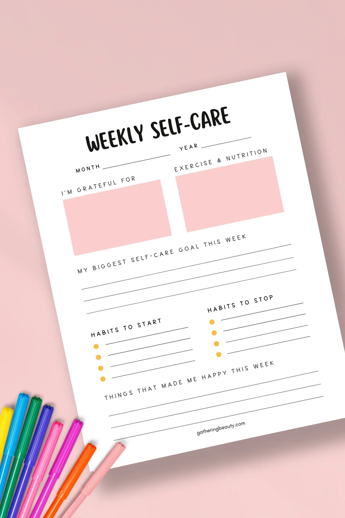 Free Printable Self Care Planner — Gathering Beauty