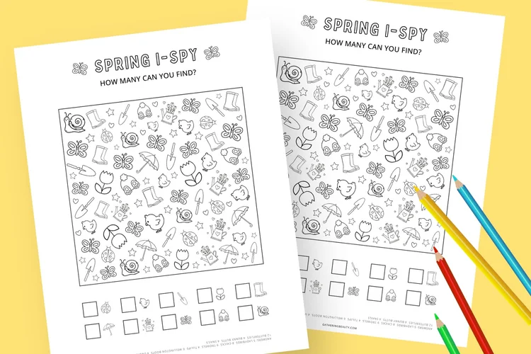 Free Printable Spring I-Spy Game — Gathering Beauty