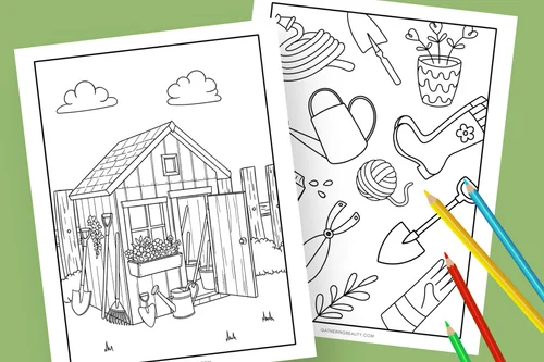 Free Printable Gardening Colouring Pages — Gathering Beauty