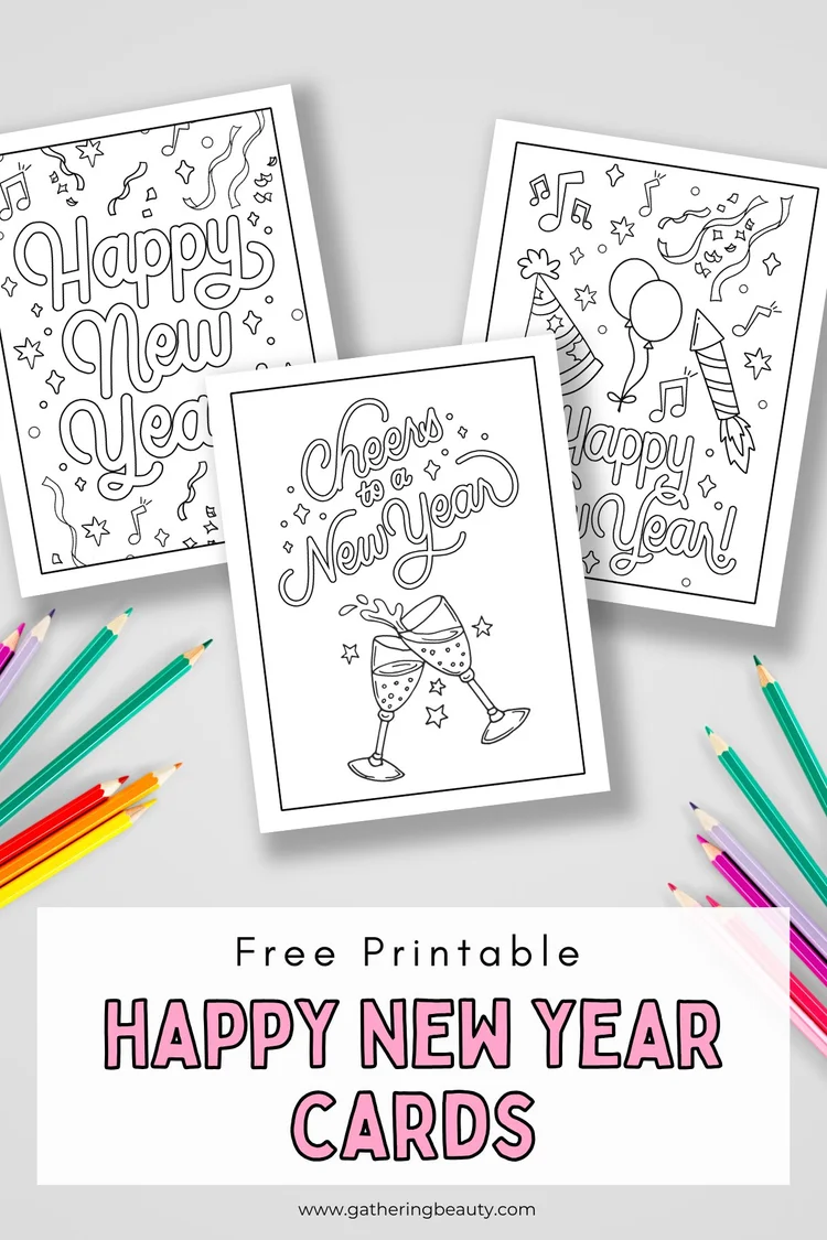 Free Printable New Years Cards — Gathering Beauty