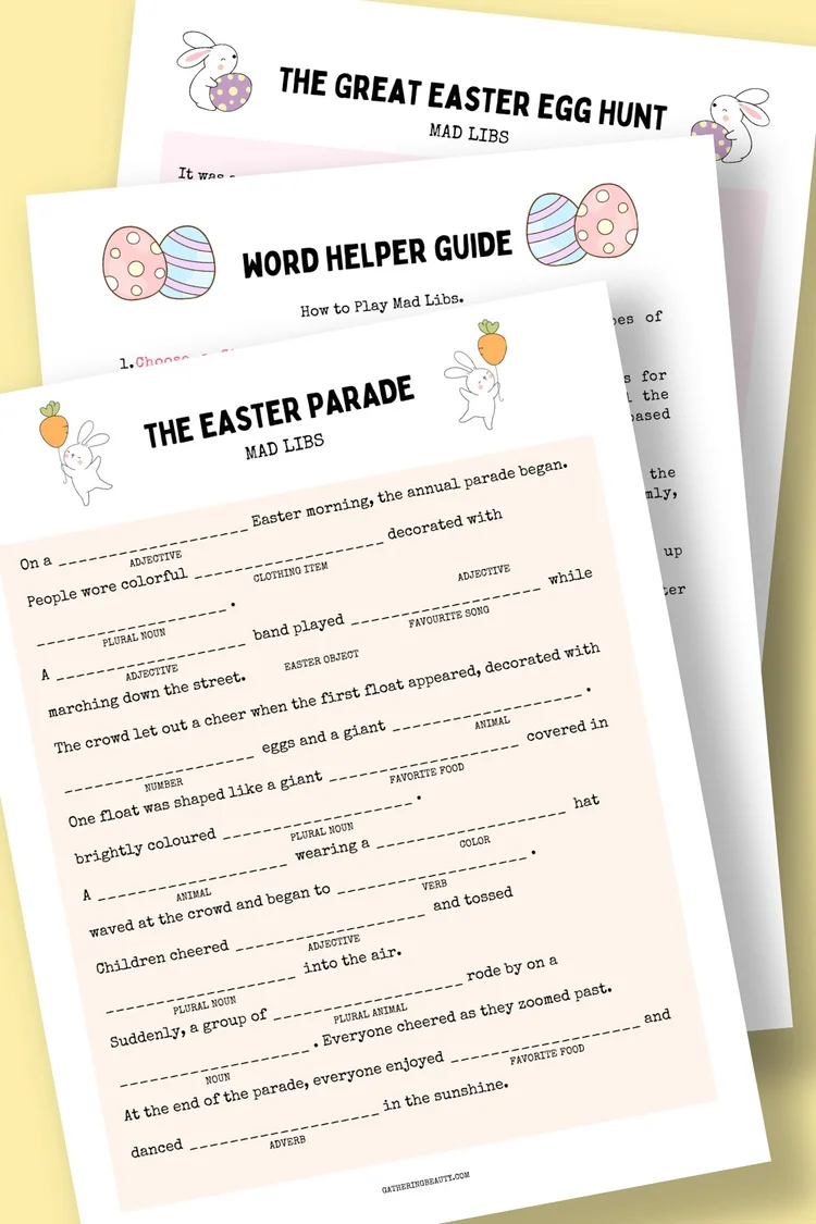 Free Printable Easter Mad Libs — Gathering Beauty