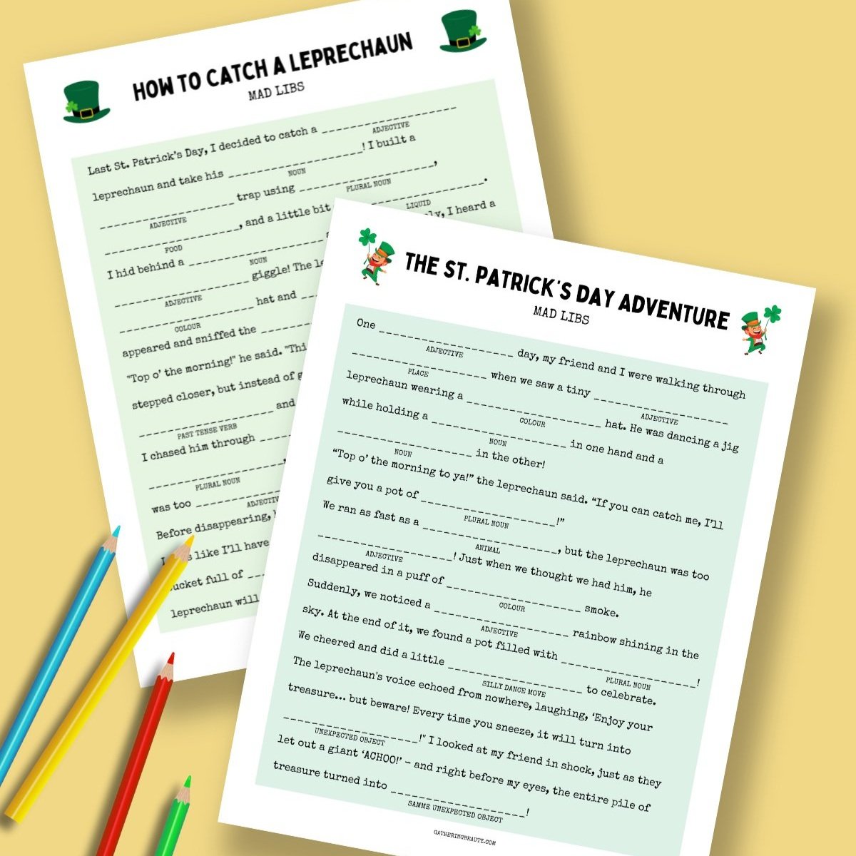 Free Printable St Patrick's Day Crafts — Gathering Beauty