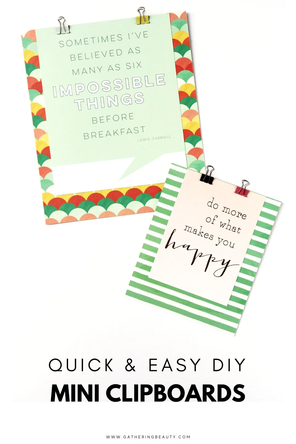 Quick And Easy DIY Mini Clipboards — Gathering Beauty