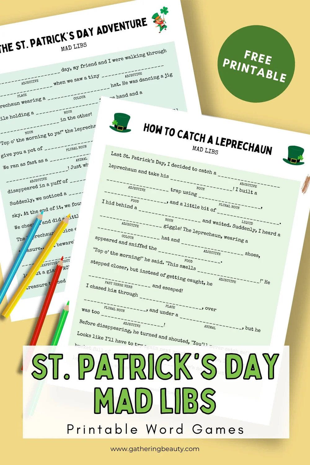 Free Printable St. Patrick's Day Mad Libs — Gathering Beauty