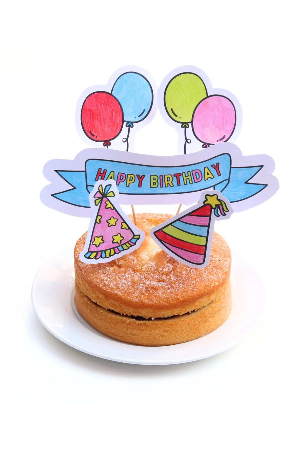 Free Printable Happy Birthday Cake Topper — Gathering Beauty