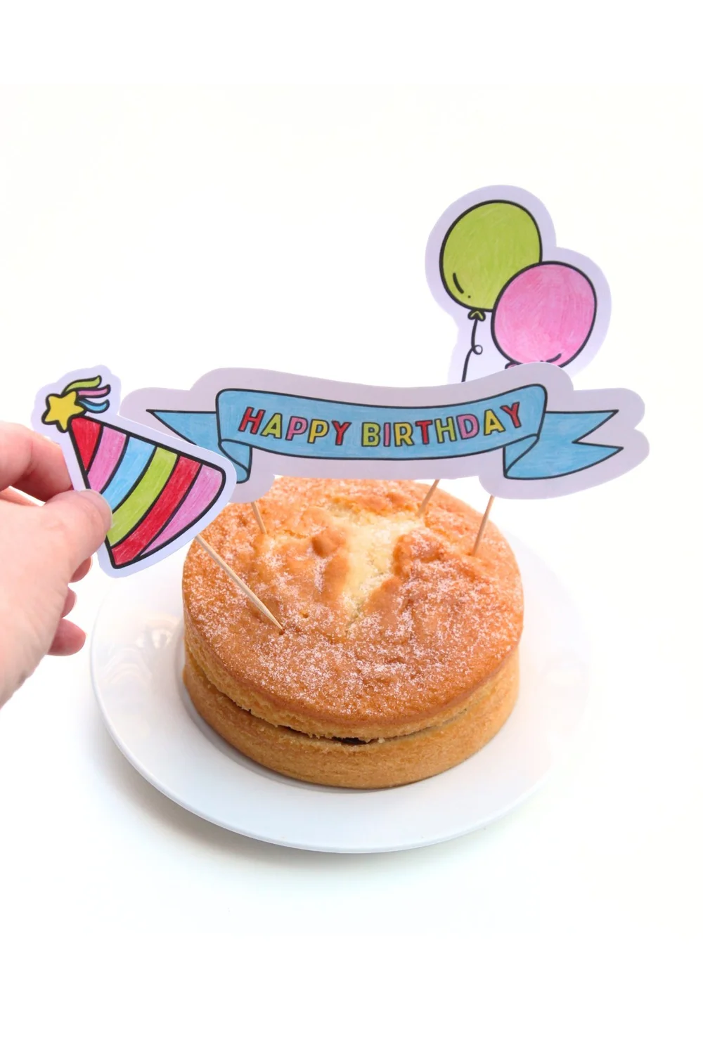 Free Printable Happy Birthday Cake Topper — Gathering Beauty