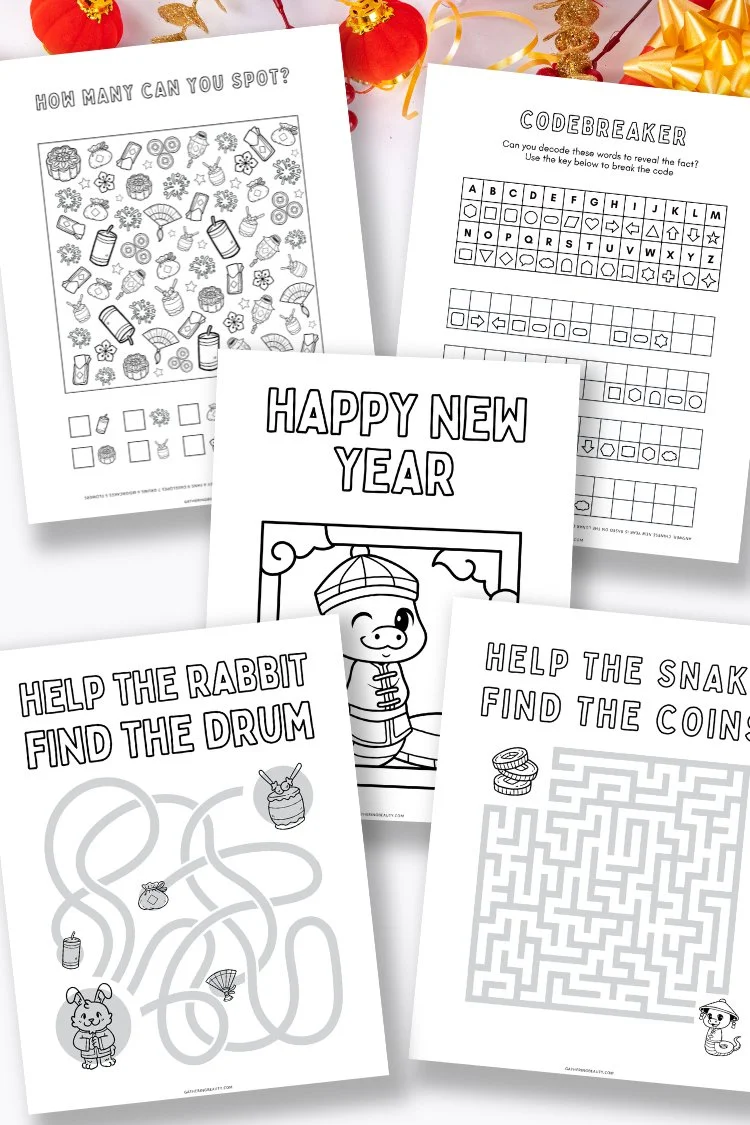 Printable Chinese New Year Activity Worksheets — Gathering Beauty