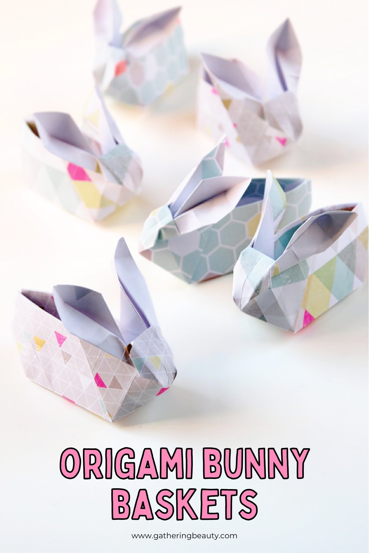 Origami Easter Bunny Baskets — Gathering Beauty