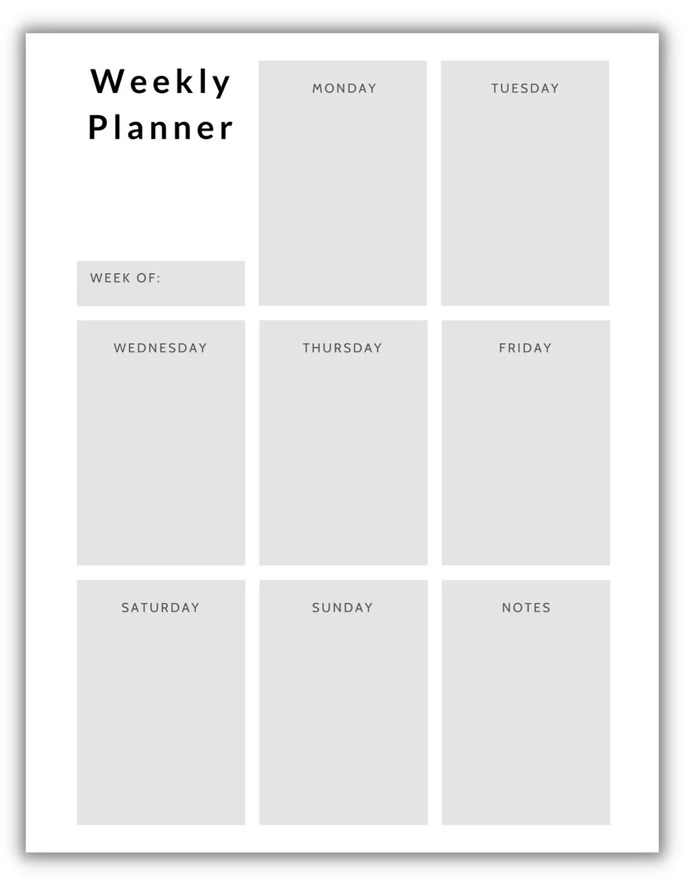 Minimalist Weekly Planner - Free Printable — Gathering Beauty