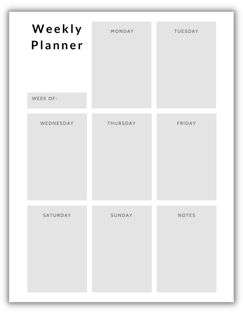 Minimalist Weekly Planner Free Printable Gathering Beauty Minimalist Weekly Planner Free Printable Gathering Beauty