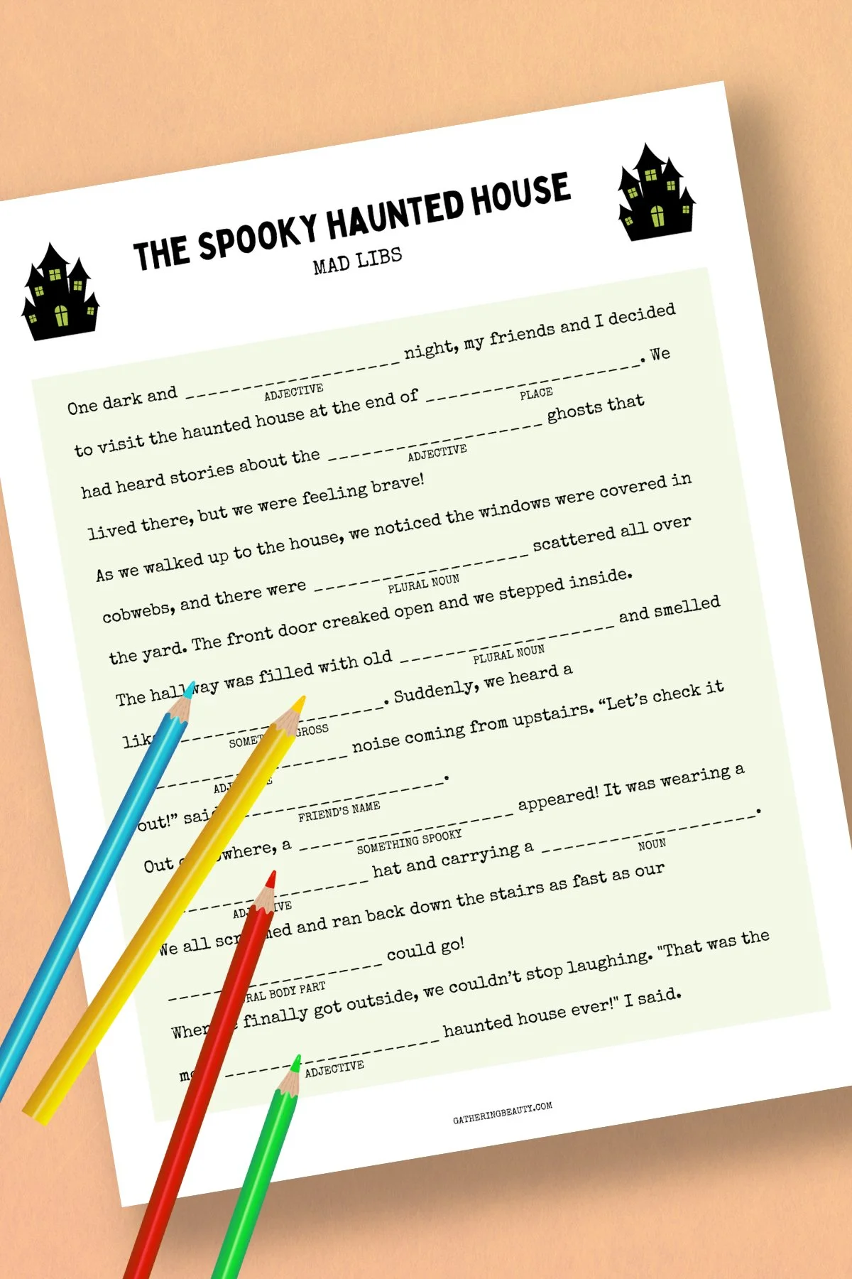 Free Printable Halloween Mad Libs — Gathering Beauty