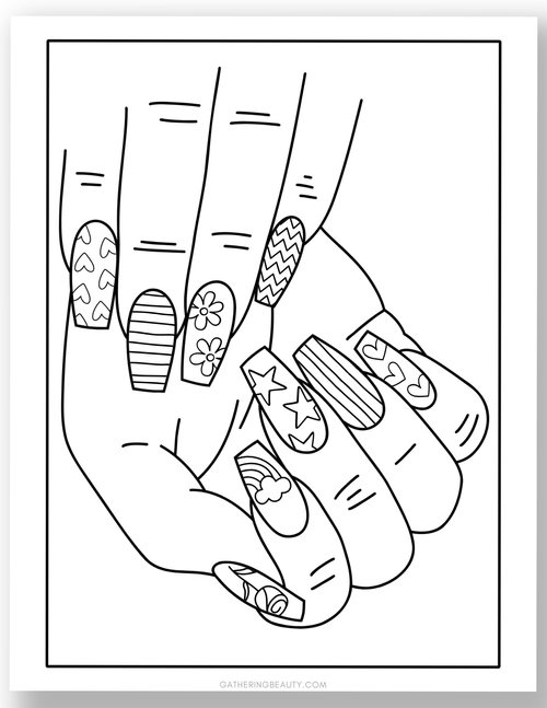 Printable Spa Day Colouring Pages — Gathering Beauty
