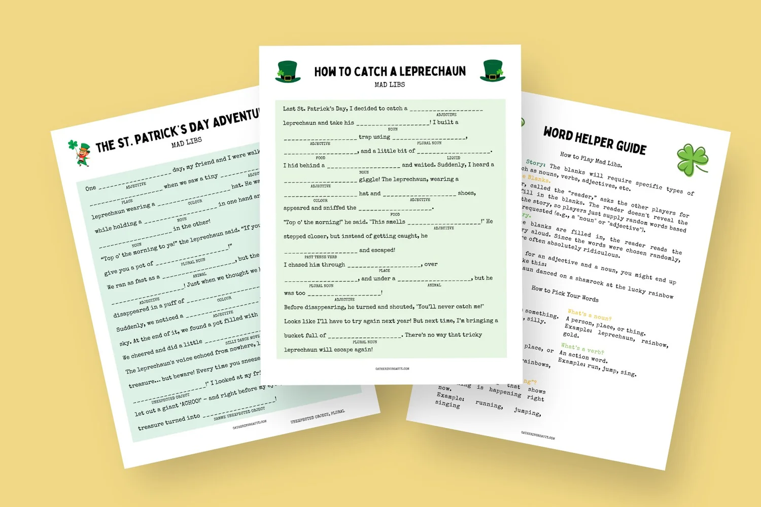 Free Printable St. Patrick's Day Mad Libs — Gathering Beauty