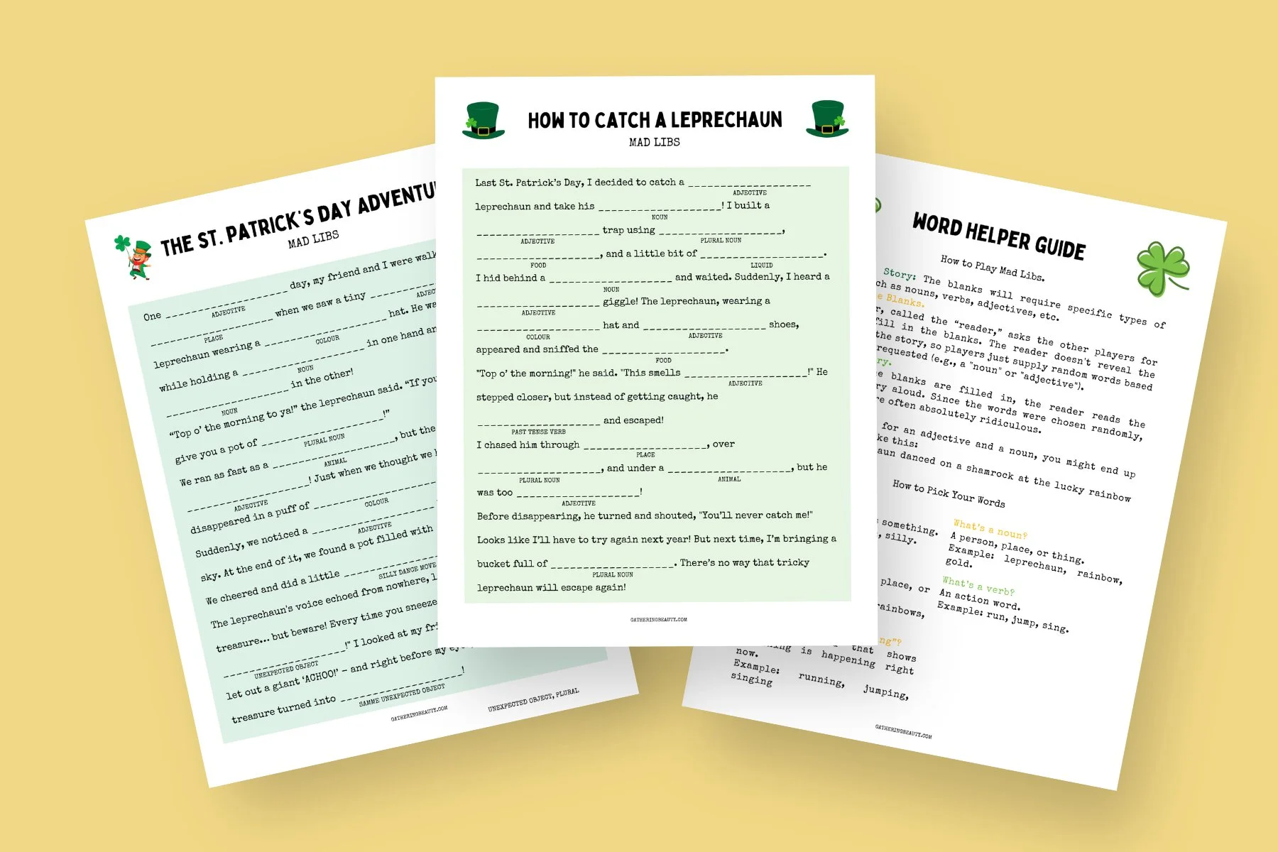 Free Printable St. Patrick's Day Mad Libs — Gathering Beauty
