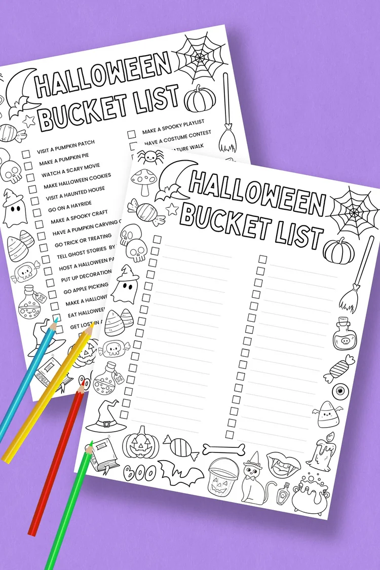 Free Printable Halloween Bucket List — Gathering Beauty