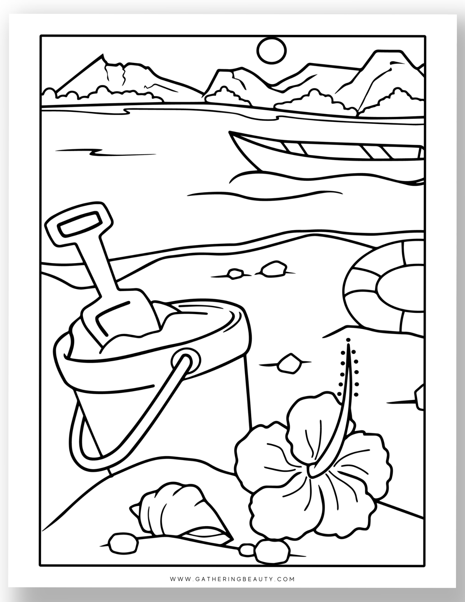 Free Printable Beach Colouring Pages For Summer — Gathering Beauty
