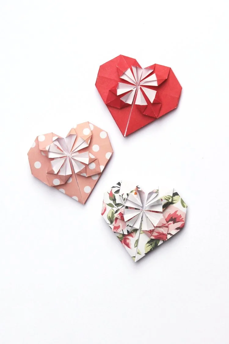 How To Make Origami Blossom Hearts — Gathering Beauty