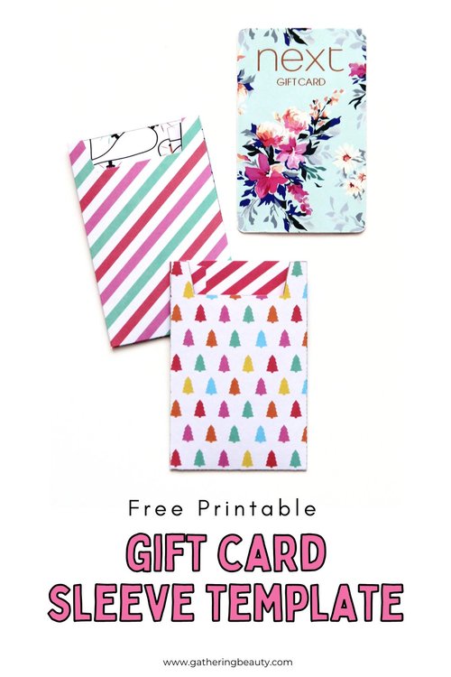 Free Printable Gift Card Sleeve — Gathering Beauty