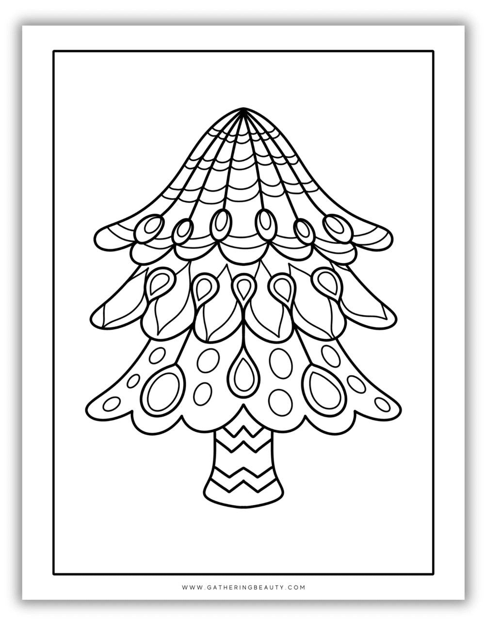 Free Printable Christmas Tree Pages — Gathering Beauty