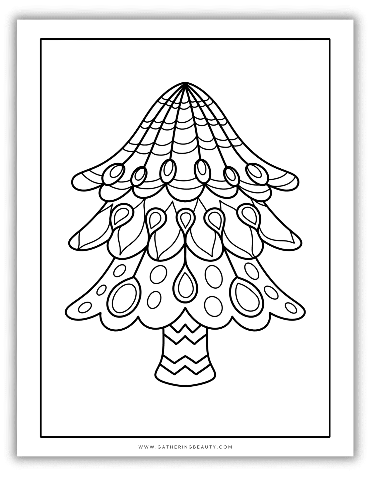 Free Printable Christmas Tree Pages — Gathering Beauty