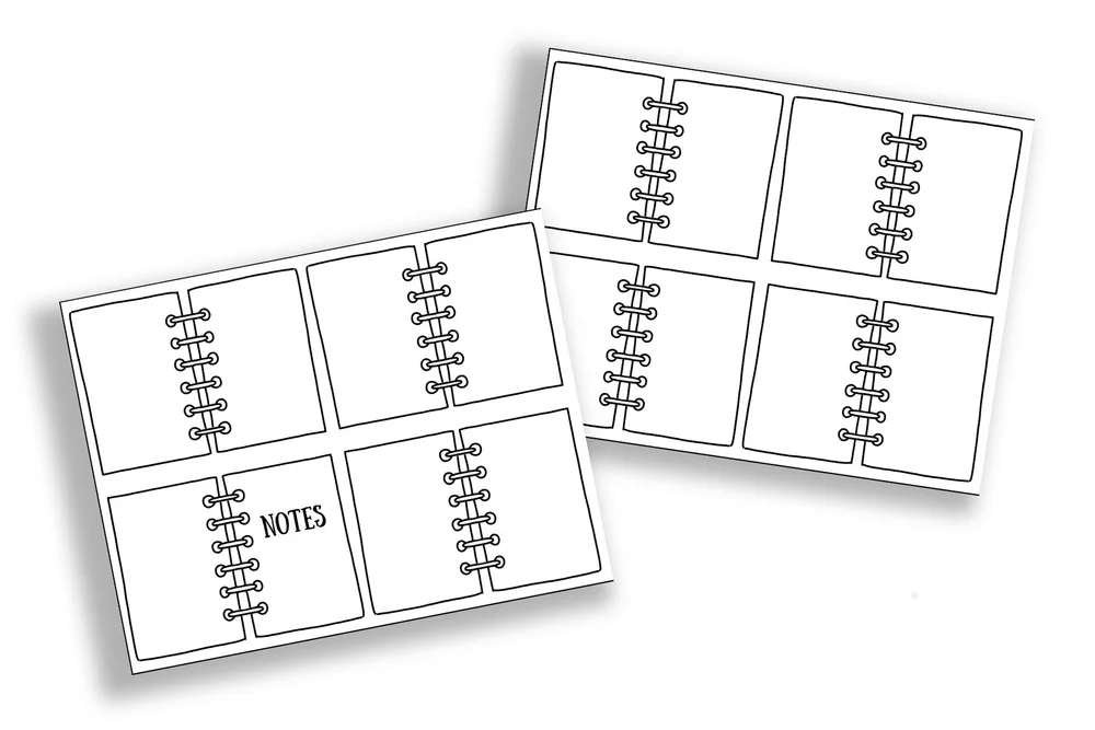 DIY Mini Notebooks Using One Sheet Of Paper - Free Template — Gathering ...