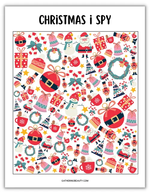 Christmas I Spy Printable — Gathering Beauty
