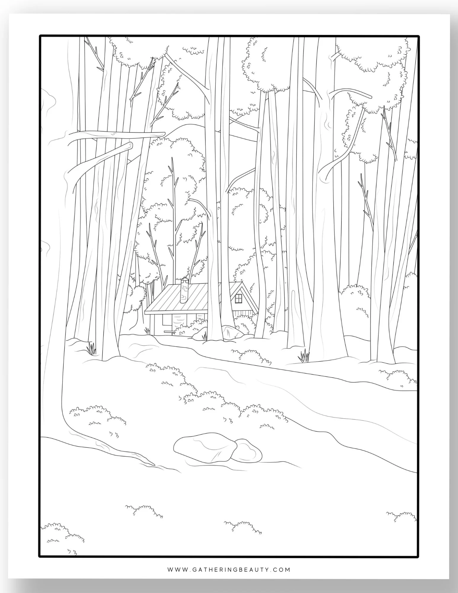Forest Colouring Pages - Free Printable — Gathering Beauty