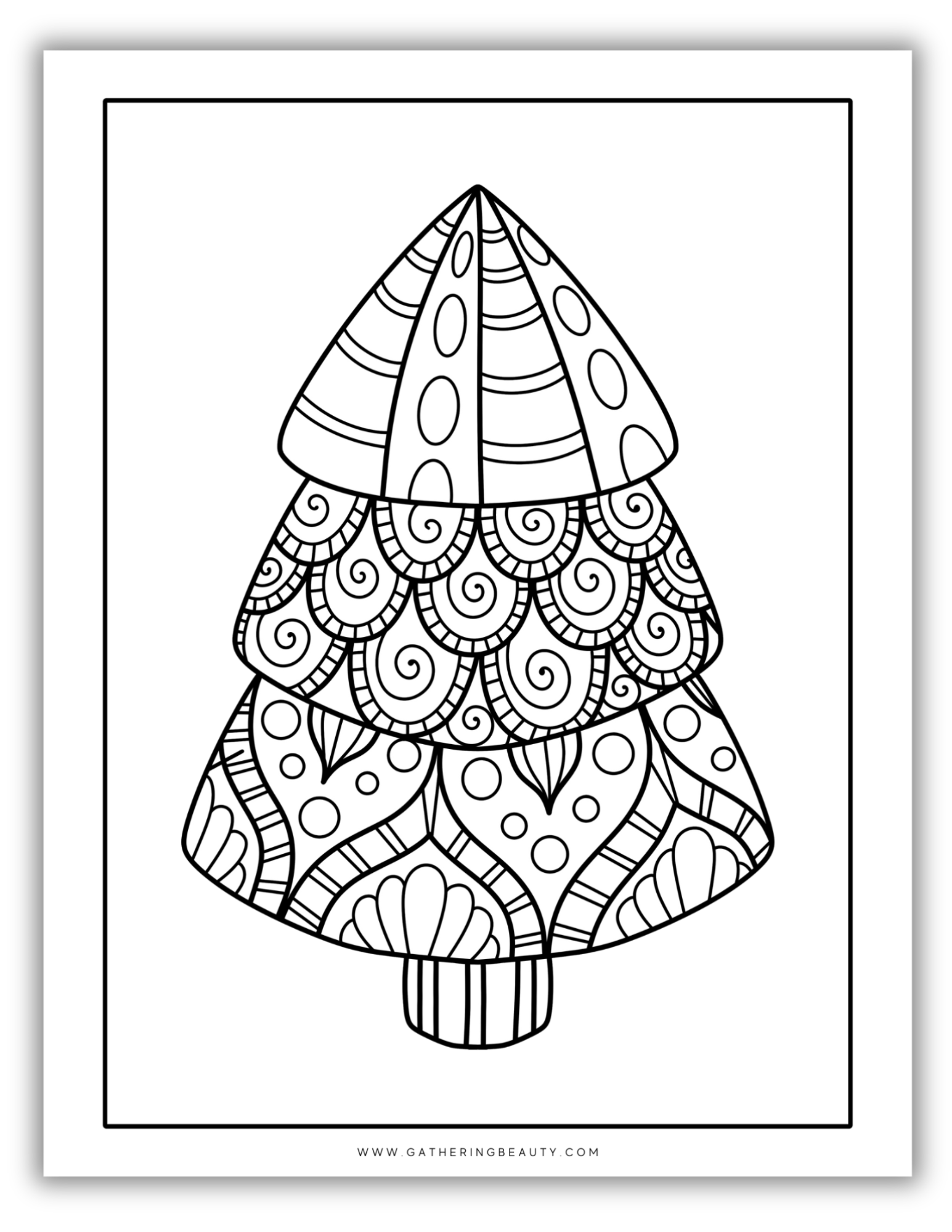 Free Printable Christmas Tree Pages — Gathering Beauty