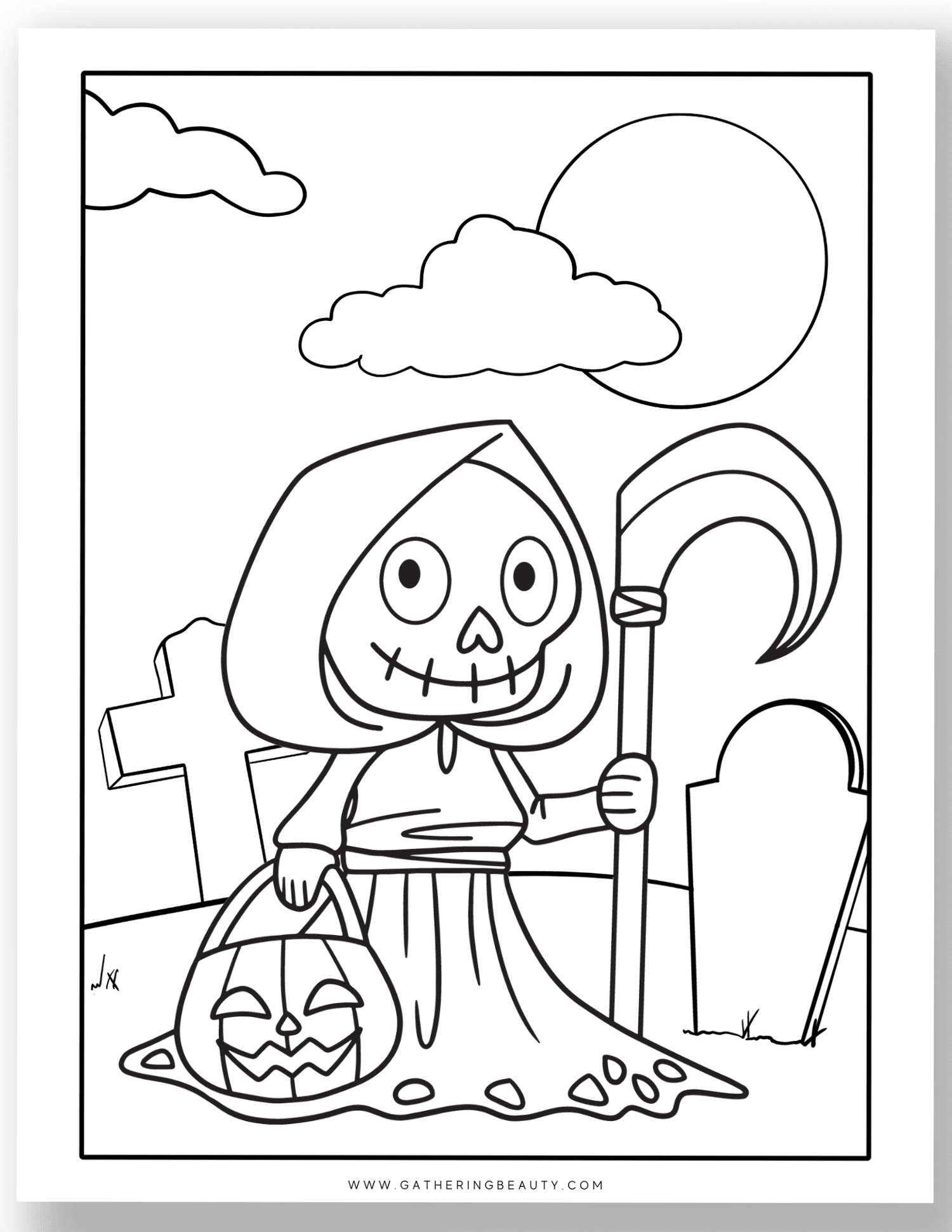 Free Printable Halloween Colouring Pages — Gathering Beauty